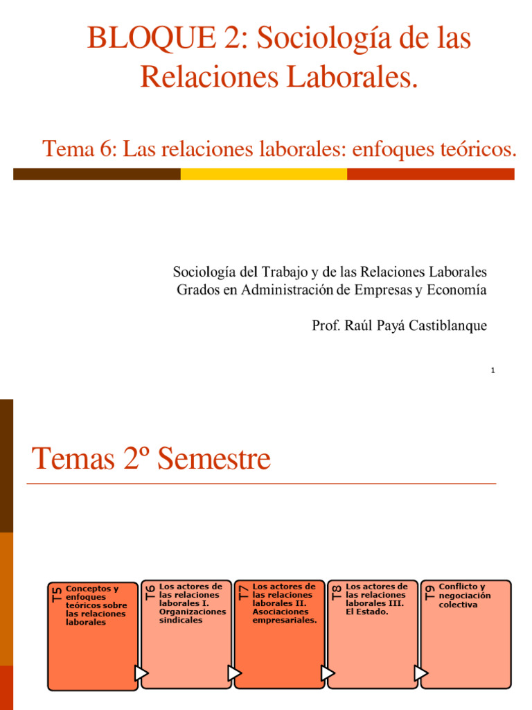 TEMA - 6 - Conceptos - y - Enfoques - Teoricos - Sobre - Las - Relaciones - Laborales - Raúl ...