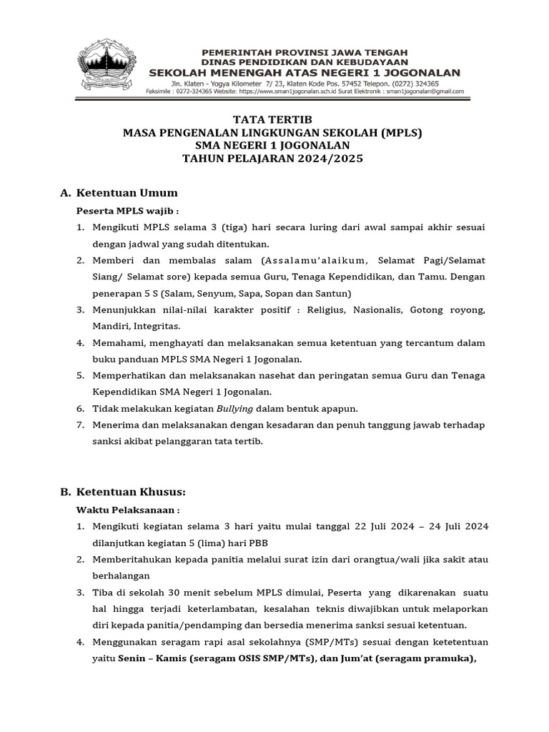 Tata Tertib Mpls | PDF