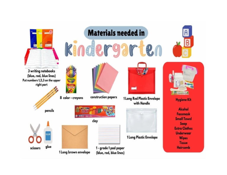 Materials Needed KINDER | PDF