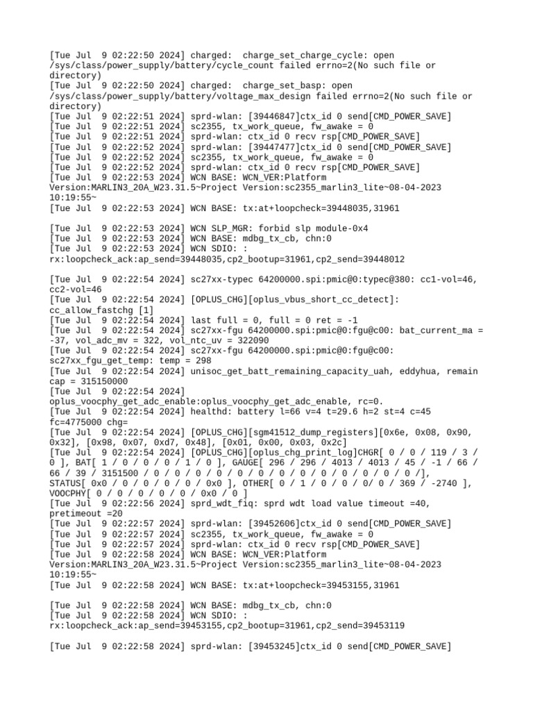 Standby Kernel Log 2024 0709 030038 | PDF | Computing | Computer Engineering