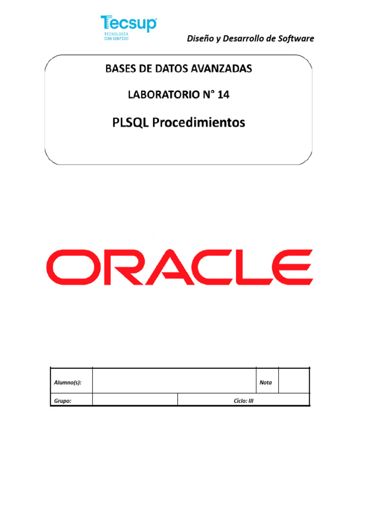 Lab14 Bdda | PDF | Bases de datos | Servidor (Computación)