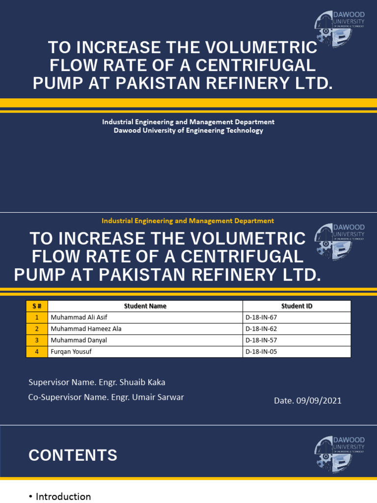 FYP Mid Semester Presentation | PDF | Pump | Flow Measurement
