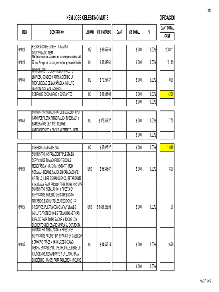 Actividades Inem 2023 | PDF | Materiales de construcción | Materiales