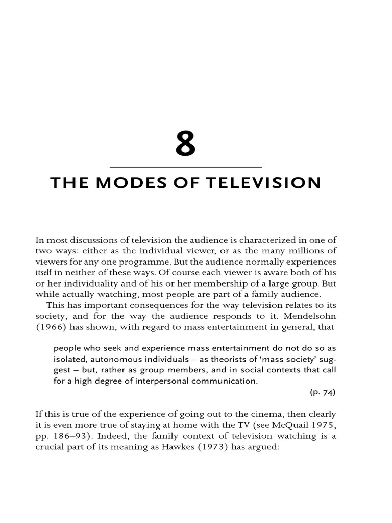 Modes of Television | PDF | Sociolinguistics | Logic