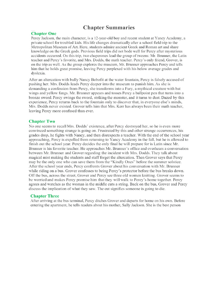 Chapter Summaries | PDF