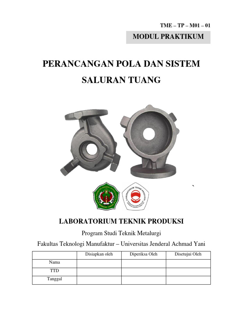 Praktikum Teknik Pengecoran Logam | PDF | Teknologi & Rekayasa