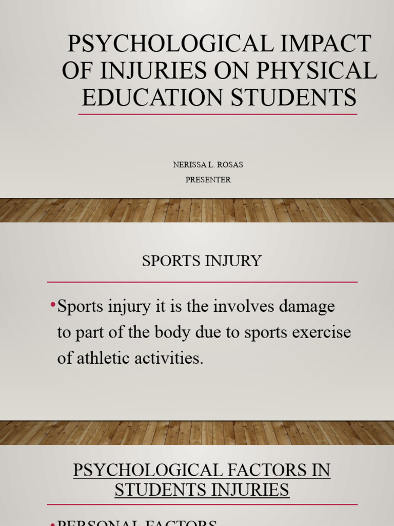 Psychological Impact of Injuries On Physical Education | PDF | Stress ...