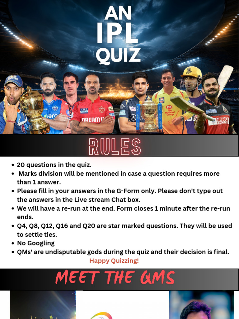 IPL Quiz Questions and Answers 2025 | PDF