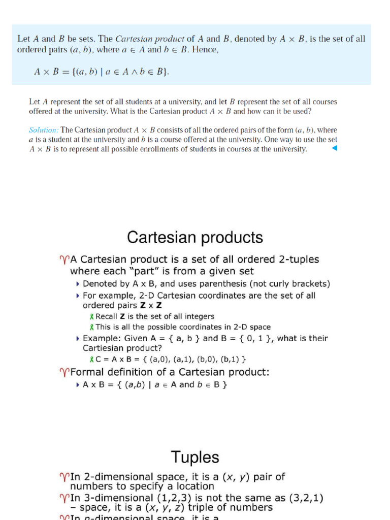 Relations and Cartesian Product | PDF | Discrete Mathematics | Mathematics