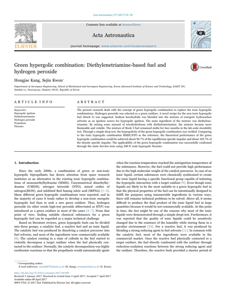 2017-KAIST | Download Free PDF | Rocket Engine | Rocket Propellant