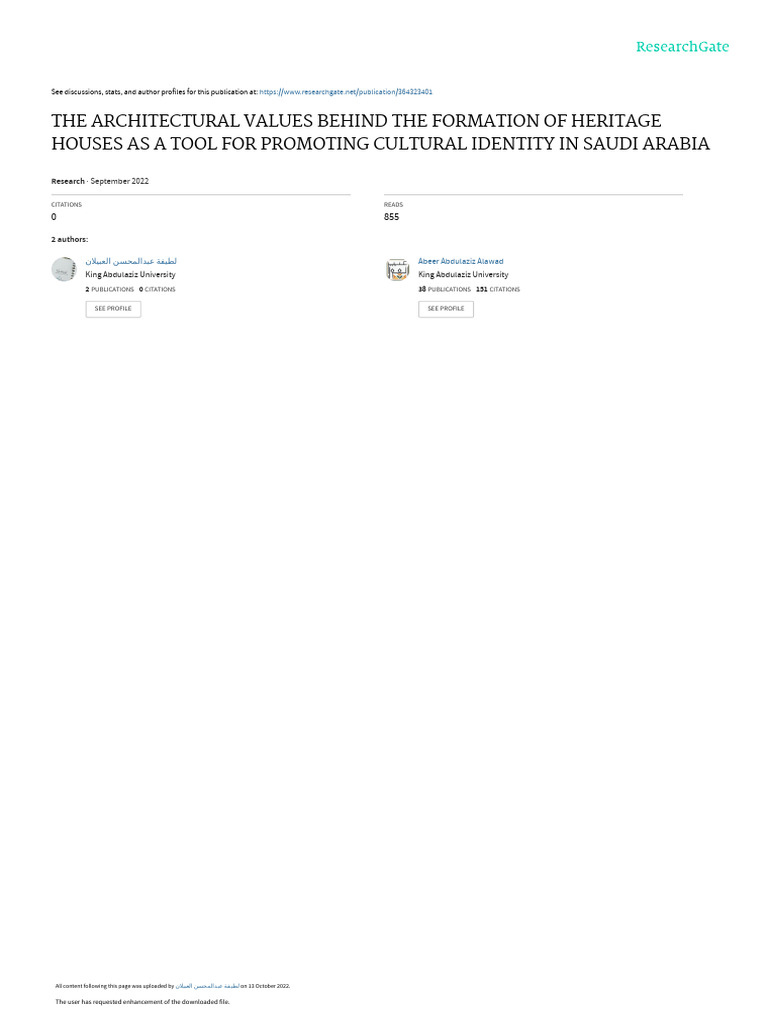 Architectural Values Behind The Formation | PDF | Saudi Arabia ...