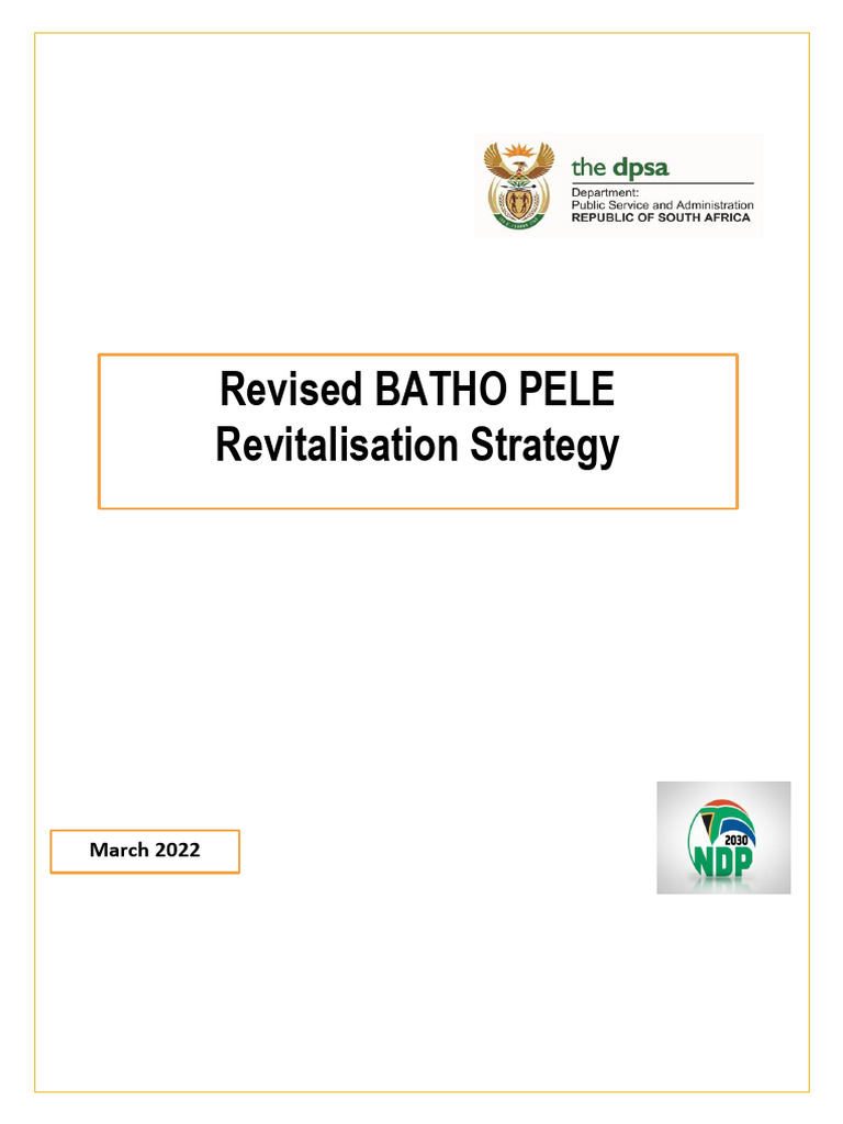 Batho Pele Revitalisation Strategy March 2022 | PDF | Evaluation ...