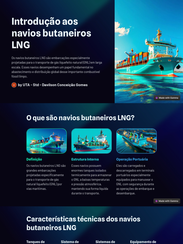 Introducao Aos Navios Butaneiros LNG | PDF | Gás natural | Navios