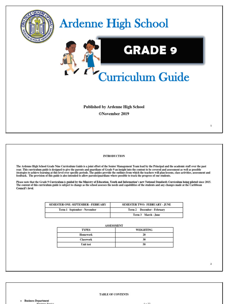Grade9_CurriculumGui. n | PDF | Debits And Credits | Bookkeeping