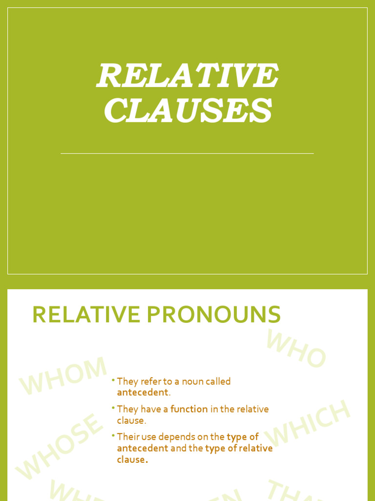 relative-clauses | PDF | Languages | Foreign Language Studies