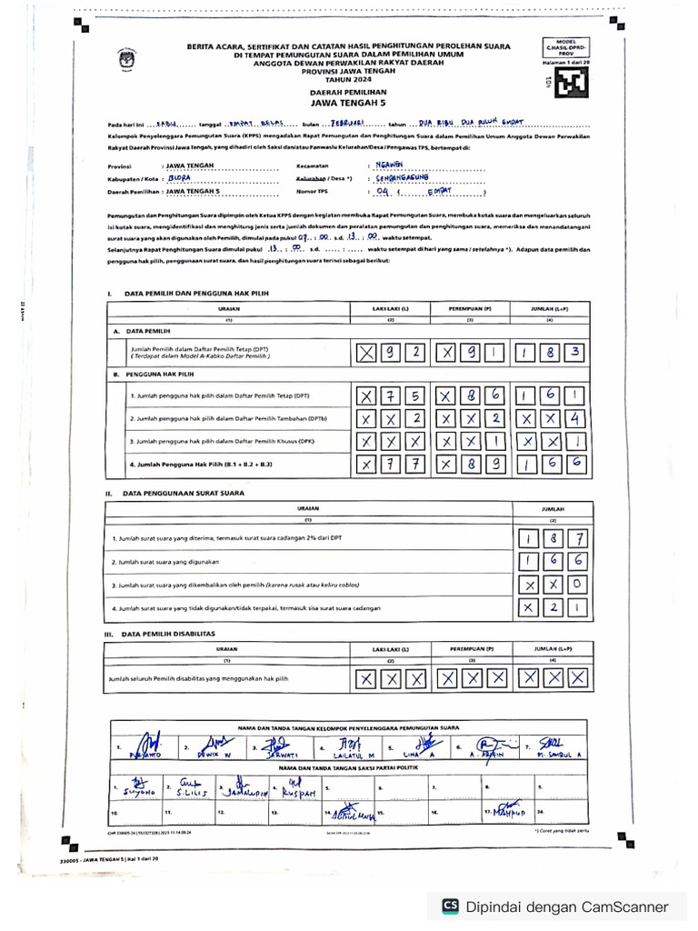 Plano DPR Provinsi TPS 04 | PDF