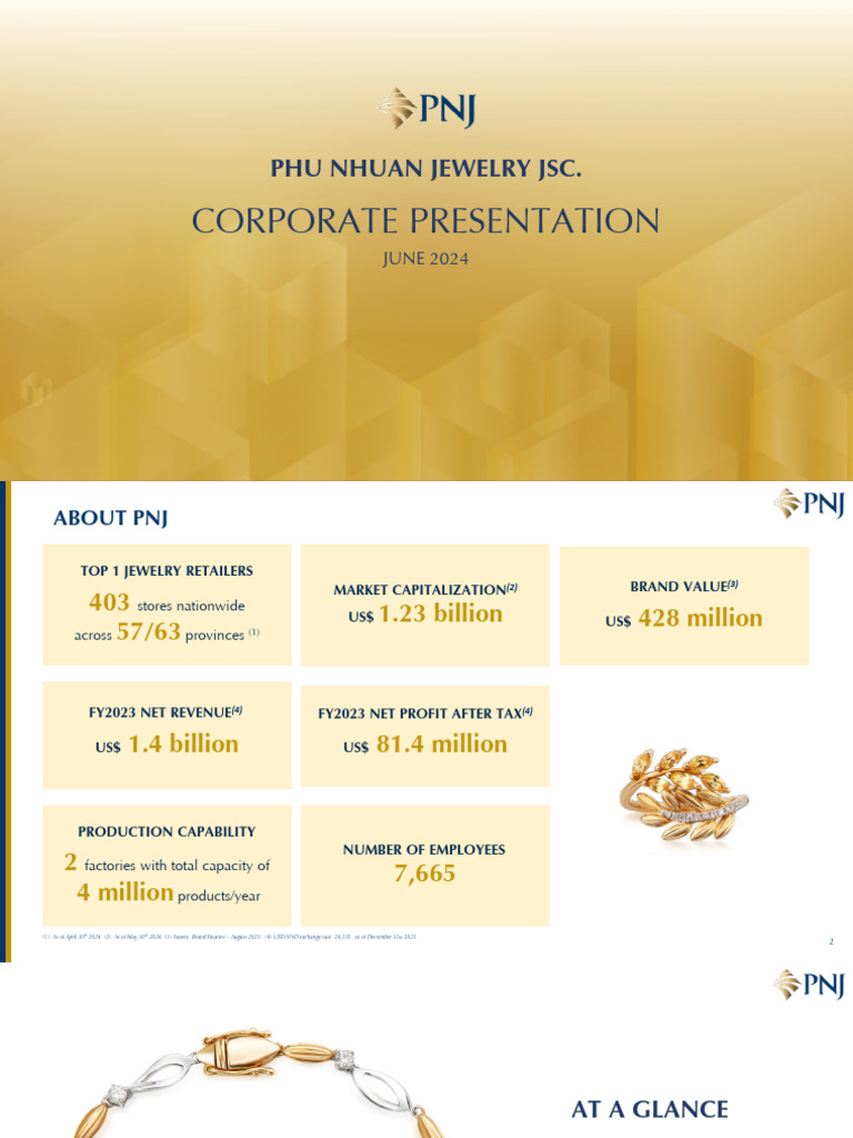 PNJ Corporate Presentation June 2024 | PDF | Luxury Goods | Purchasing Power Parity
