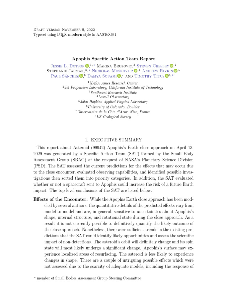Apophis SAT | PDF | Asteroid | Moon