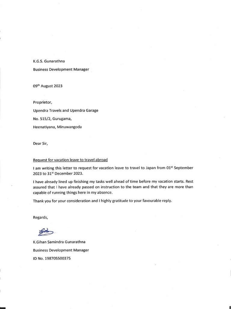 Leave Request | PDF
