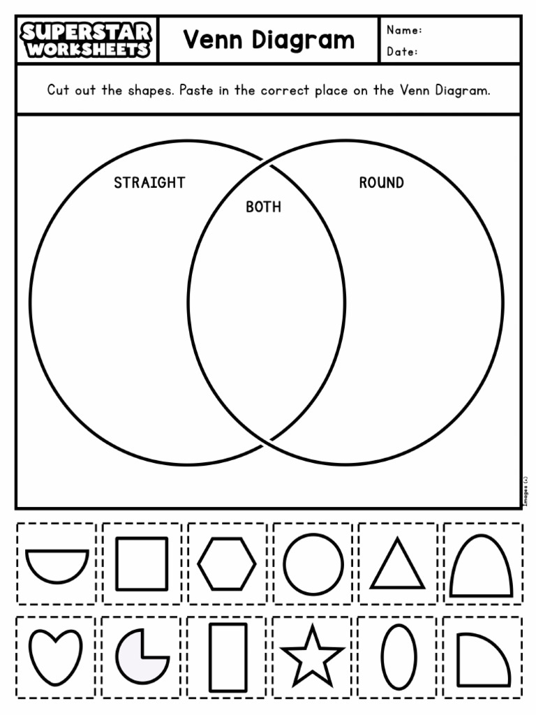 Venn Diagram Shapes Cut and Paste | PDF