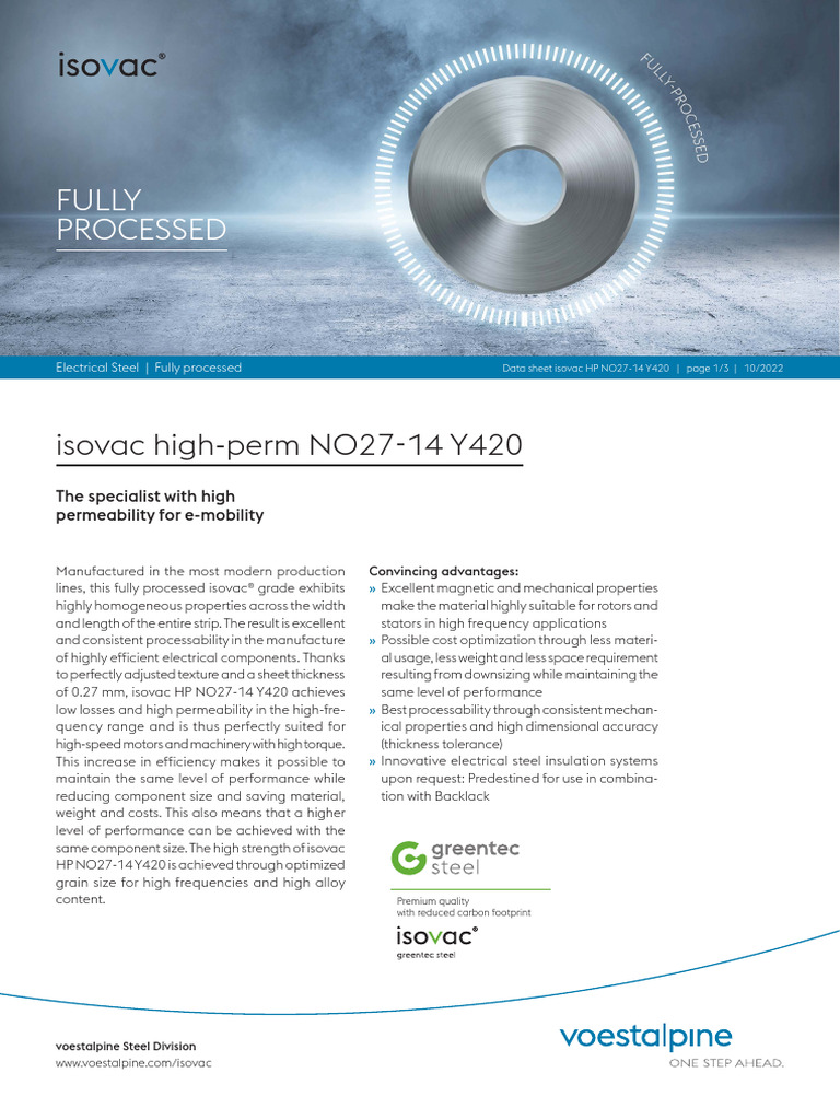 voestalpine_datasheet_isovac_HP_NO27-14_Y420_EN_030720 (3) | PDF ...