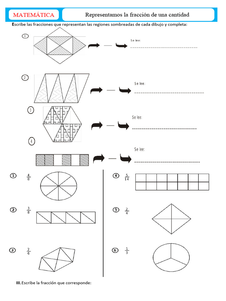 D4 A2 FICHA MAT. Representamos La Fracción de Una Cantidad. | PDF