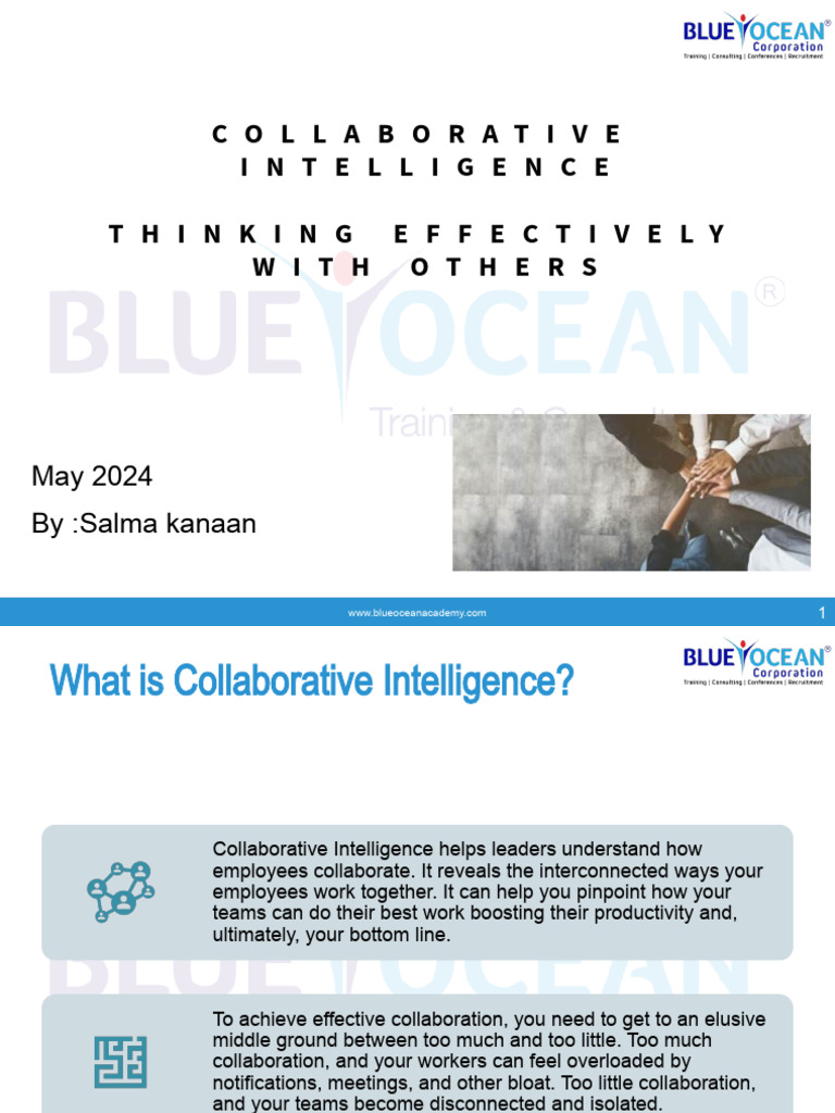 Collaborative Intelligence | PDF | Decision Making | Group Decision Making