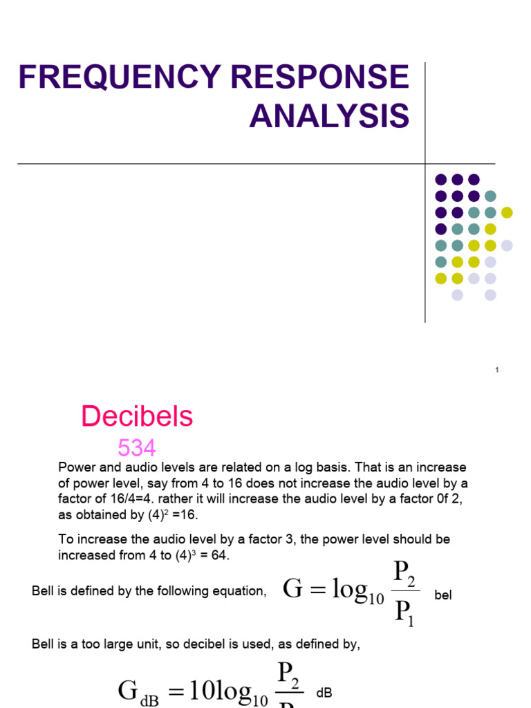 EQUENCY RESPONSE Lecture 2 | PDF | Decibel | Amplifier