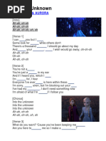 Into The Unknown Lyrics | PDF | Poetry