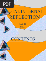 Total Internal Reflection Project Class12 | PDF | Optics | Reflection (Physics)