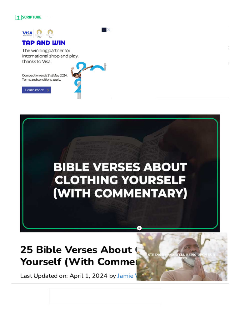 25 Bible Verses About Clothing Yourself (With Commentary) - Scripture Savvy | PDF | Jesus | Bible