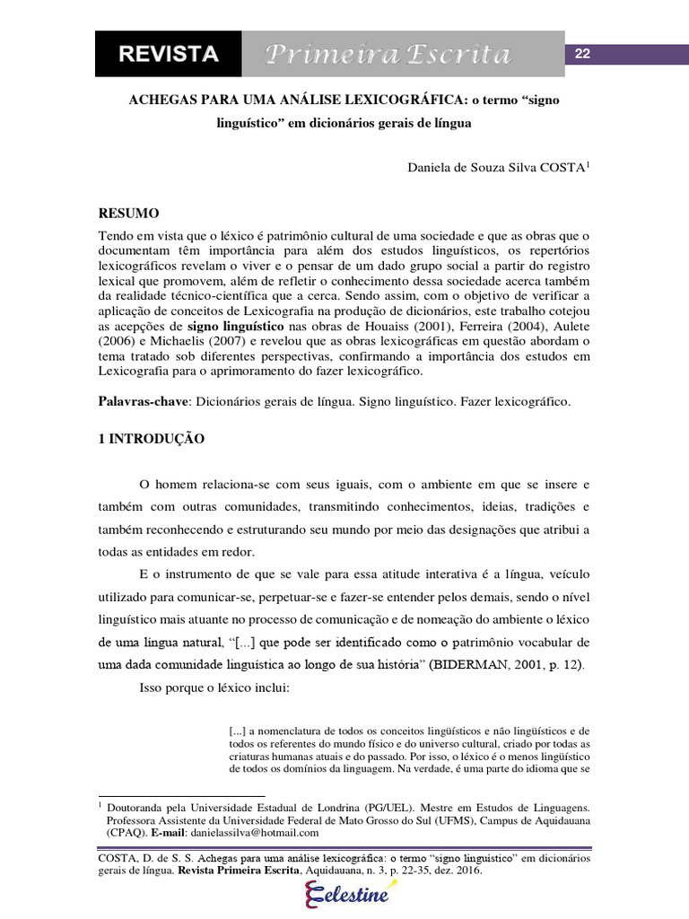 Primeira Escrita | PDF | Lexicografia | Linguística