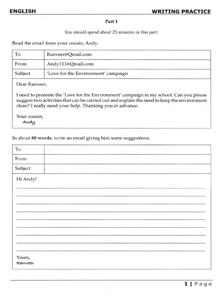 Writing Practice | PDF