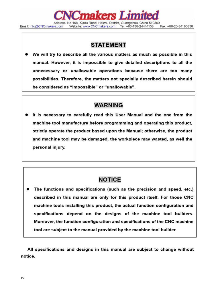 GSK988TA GSK988TA1 GSK988TB Turning Center CNC System PLC User Manual 20141101 | PDF ...