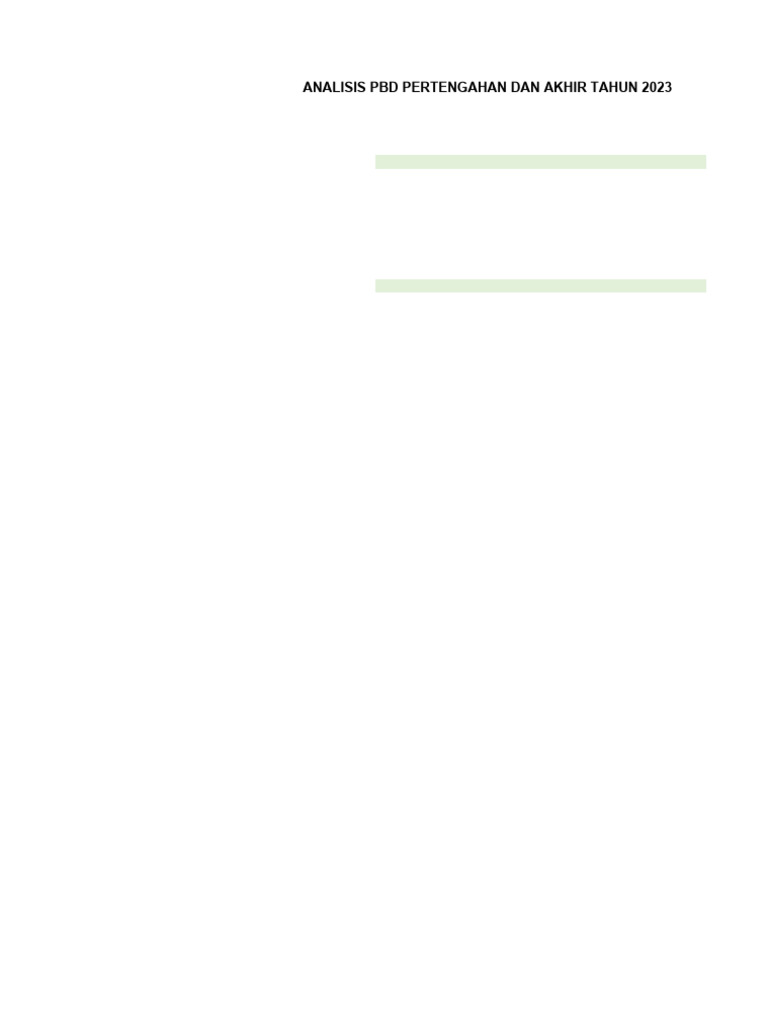 Analisis PBD Pertengahan Dan Akhir Tahun 2023 | PDF