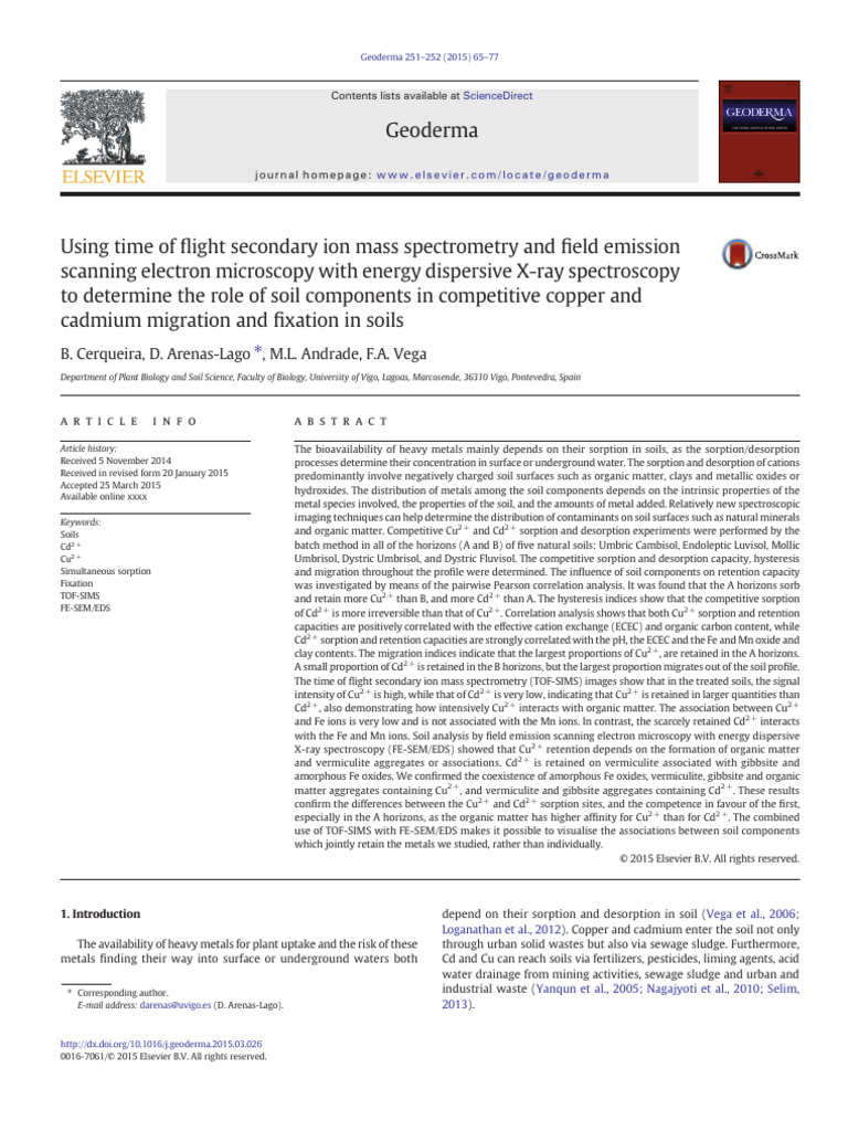 Fesem Eds | PDF | Soil | Energy Dispersive X Ray Spectroscopy