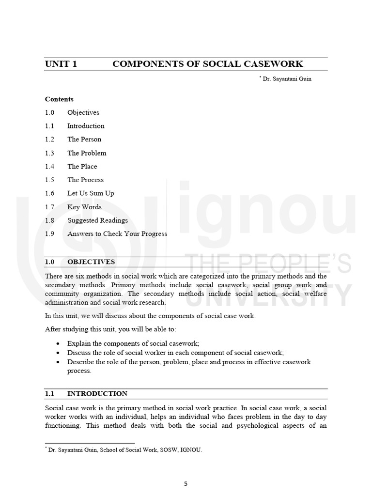 Component of Social Work | PDF | Id | Social Work
