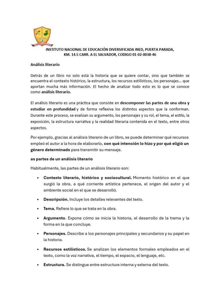 Elementos de analisis literario (2) | Descargar gratis PDF | Narración ...