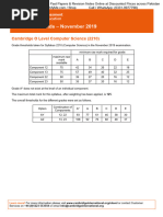 Cambridge O Level Computer Science 2024 Thresholds | PDF
