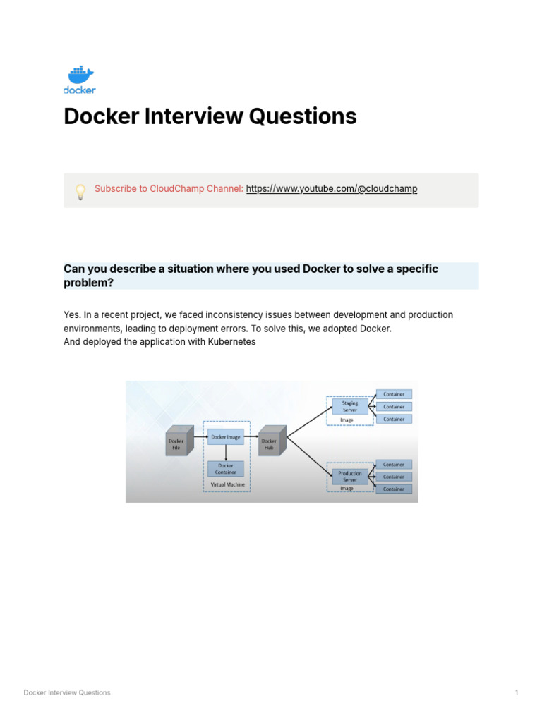 Docker Most Asked Interview Questions With Answers | PDF | Computer Data Storage | Computer Security