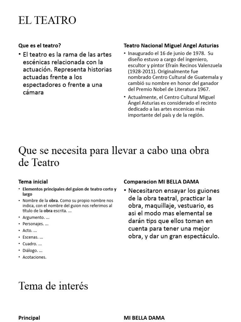 Elementos Clave del Teatro y su Importancia | PDF | Teatro | Las emociones