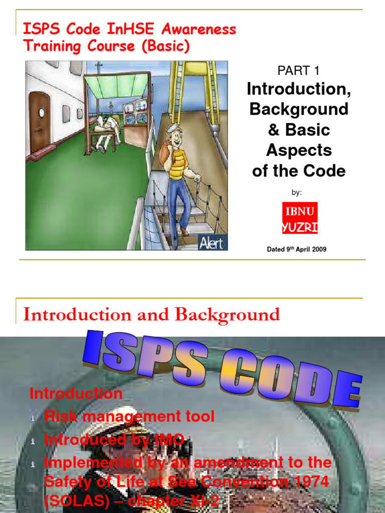 ISPS Code Awareness Training Course Basi | PDF | Water Transport | Shipping
