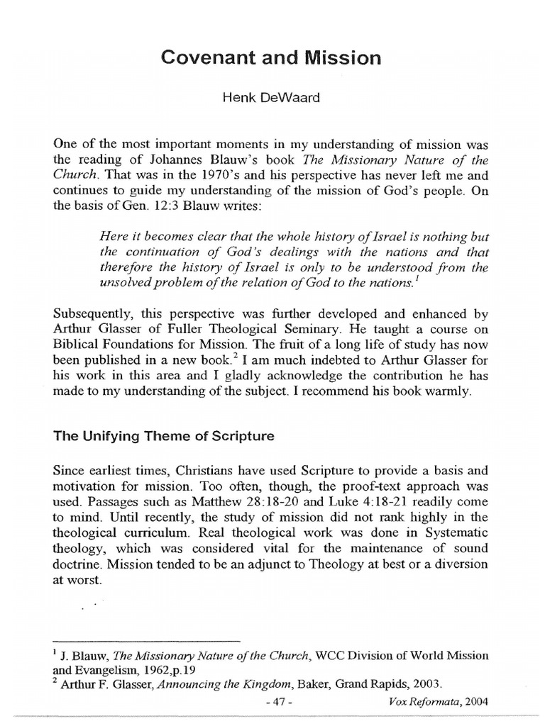 Covenant-and-Mission | PDF