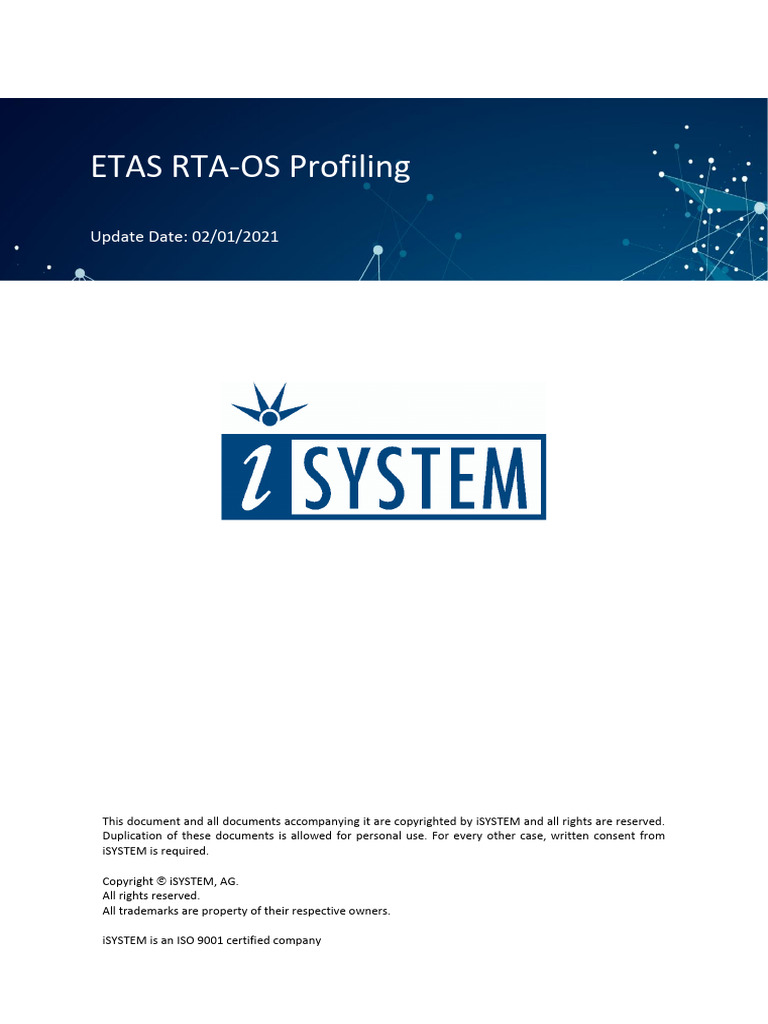 AN iSYSTEM ETAS RTAOS Profiling | PDF | Operating System | Computer File