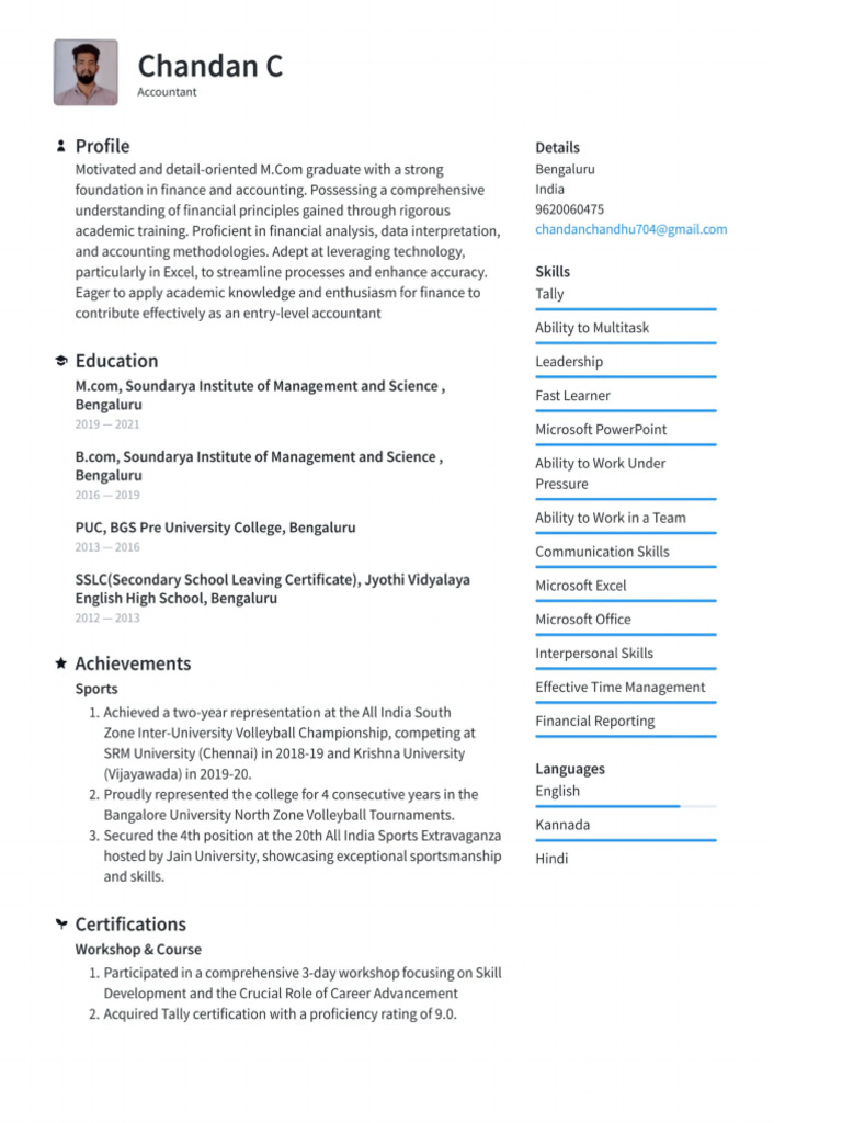 Chandan C RESUME | PDF