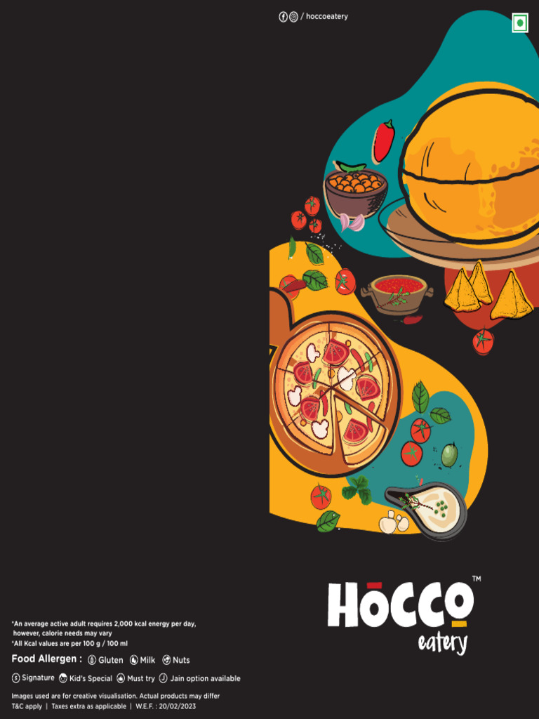 HOCCO Menu 2023 (Eatery) | PDF | Ice Cream | Pizza