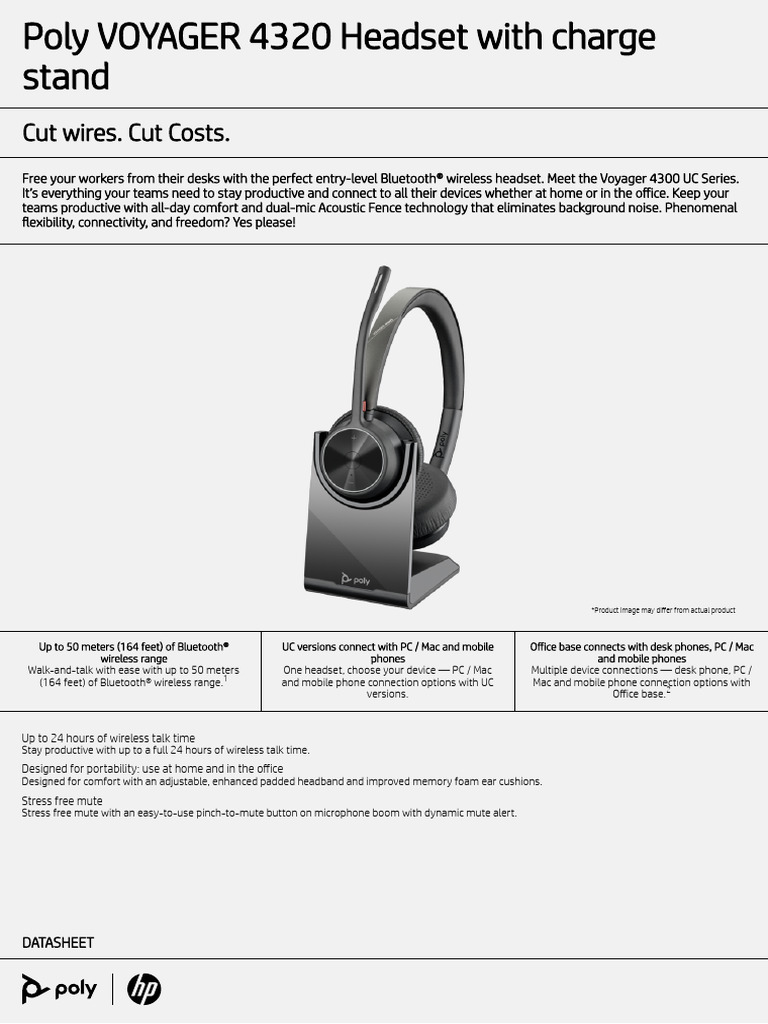 Poly VOYAGER 4320 - Product Guide | PDF | Bluetooth | Headphones
