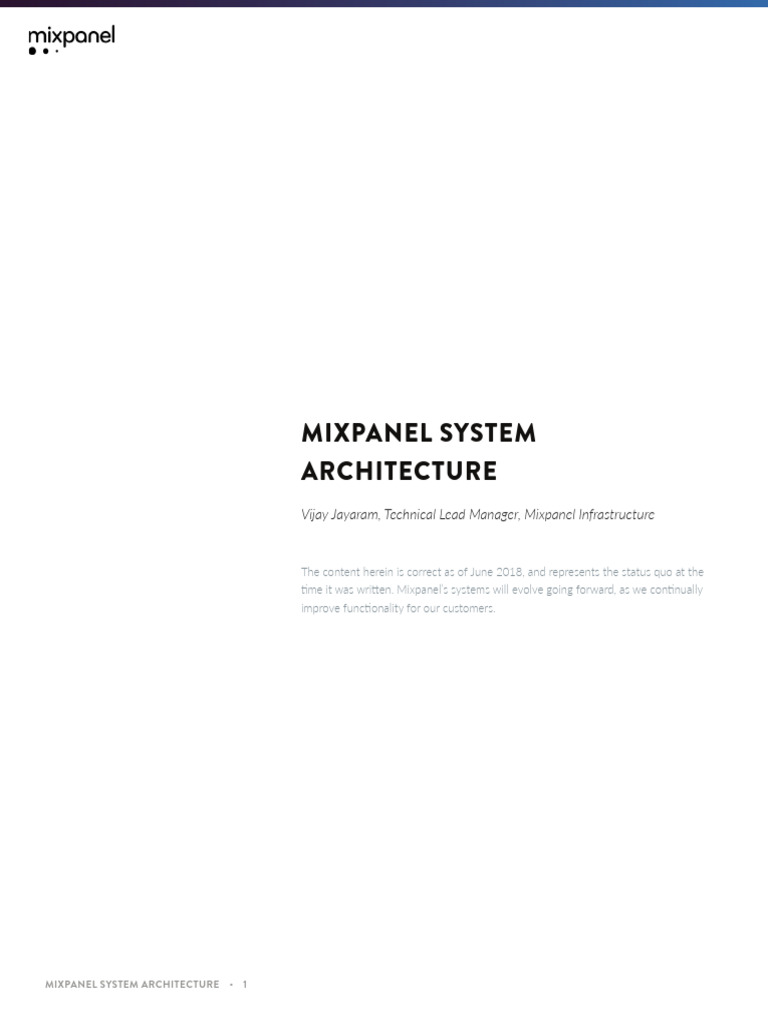 MixPanel-architecture June2018 | PDF | Cloud Computing | Computer Data ...