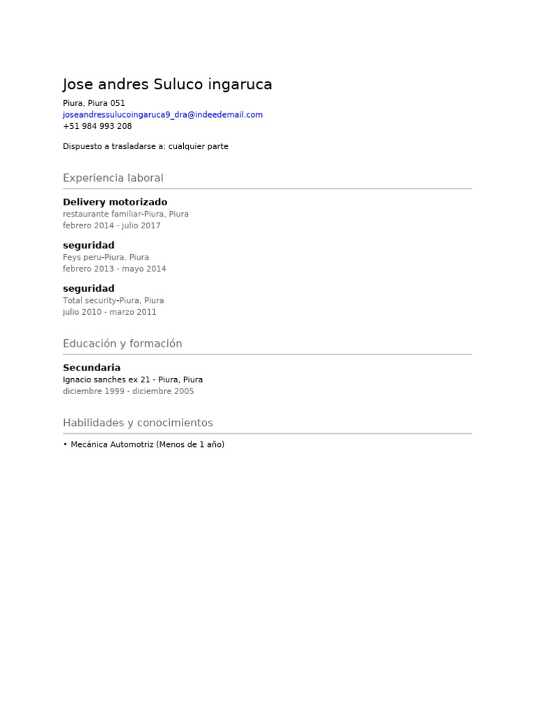 CV Jose Andres Sulu Coin Ga Ruca | PDF