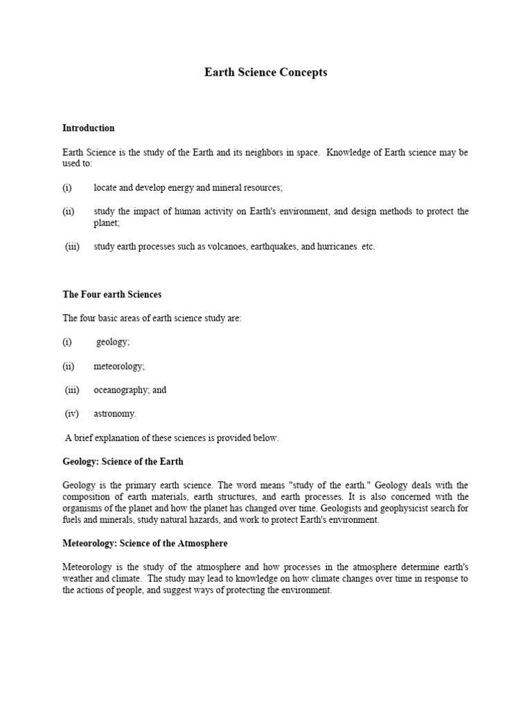 Earht Science Concepts1 | PDF | Earth Sciences | Earth